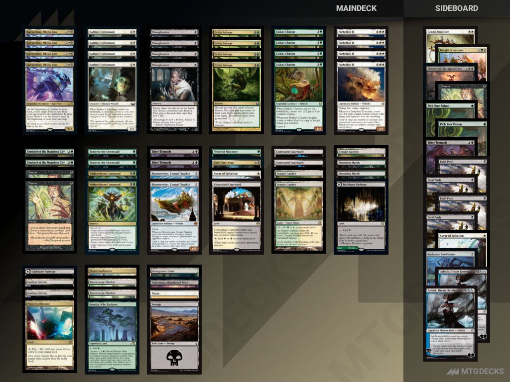 Pioneer Abzan Greasefang deck by bfrye26 • MTG DECKS