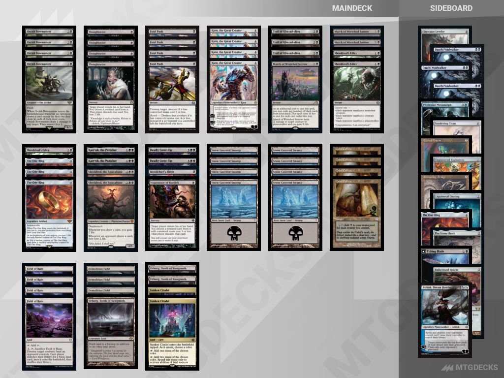 Modern Mono Black deck by Miyashiro Tomoyuki • MTG DECKS