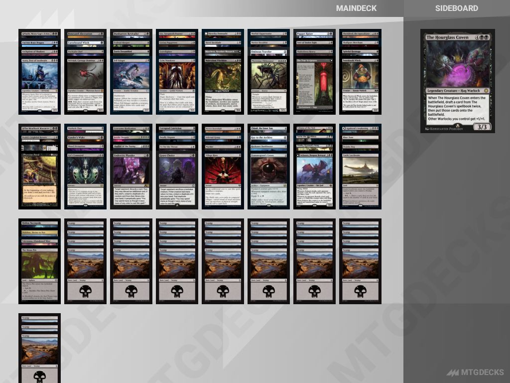Historic-Brawl The Hourglass Coven deck by MTGA-Assistant-Meta • MTG DECKS