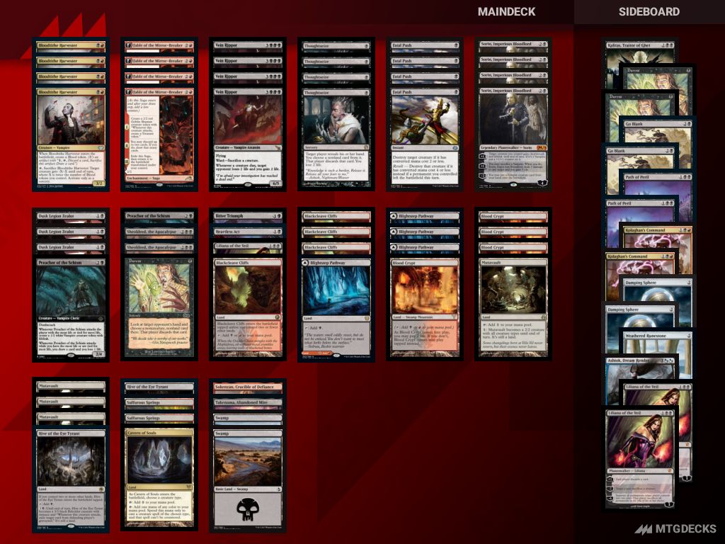 Pioneer Vampire deck by Kimura Shigeki • MTG DECKS