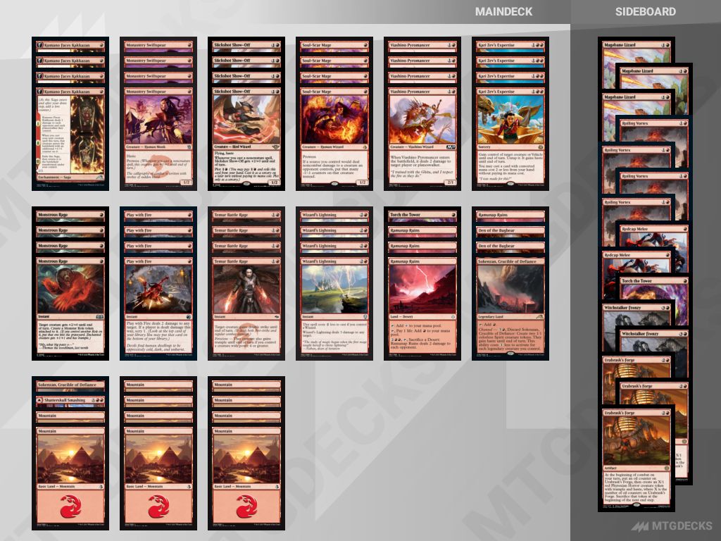 Pioneer Red Deck Wins deck by albertoSD • MTG DECKS
