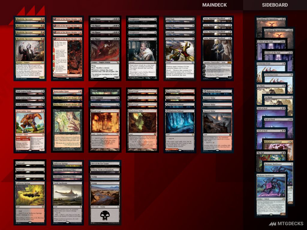 Pioneer Rakdos Vampires deck by Nogamblenofutur • MTG DECKS