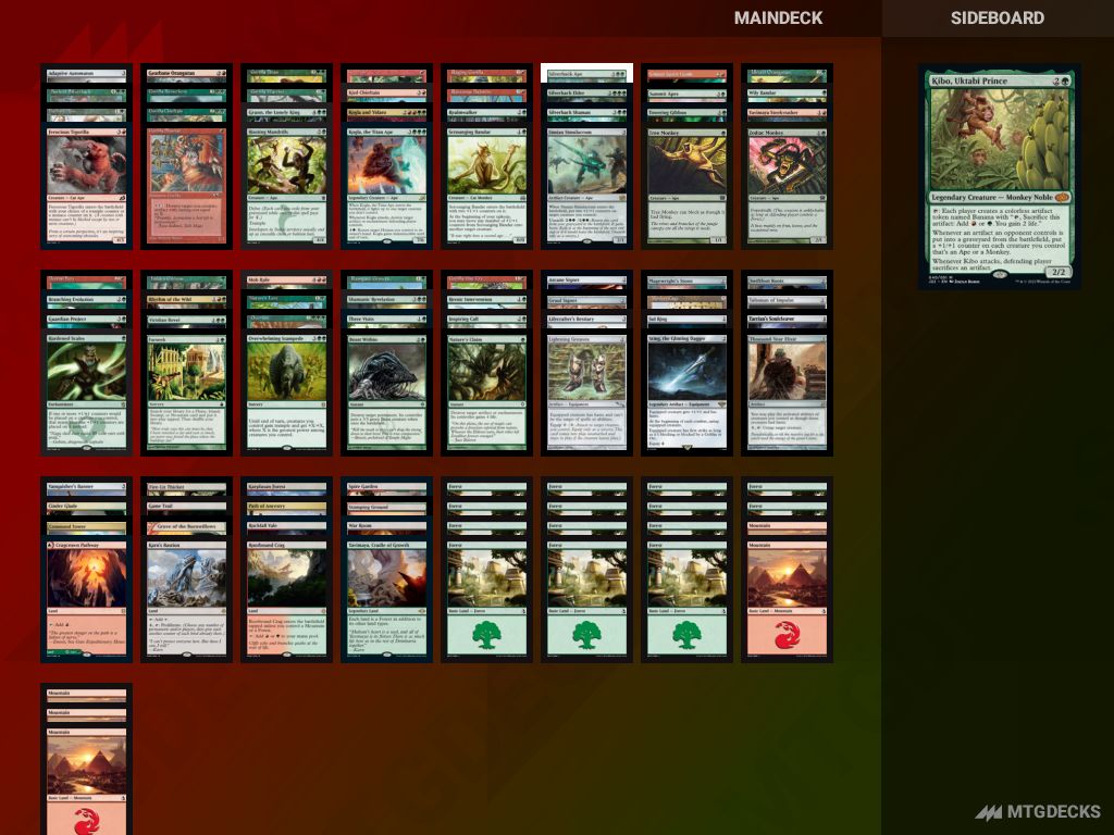Commander Kibo: MONKE Tribal deck by LordSudorg • MTG DECKS