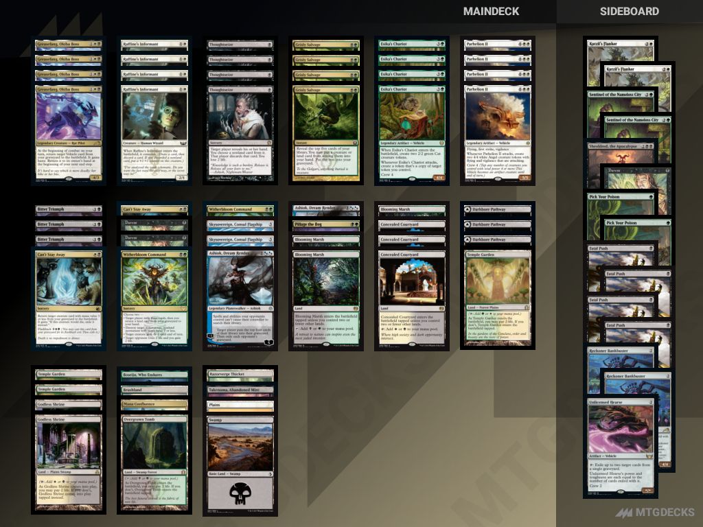 Pioneer Abzan Greasefang deck by rushi_00 • MTG DECKS