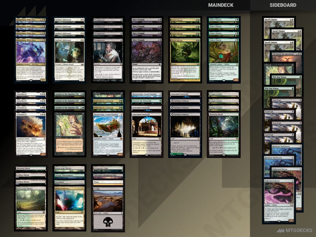 Pioneer Greasefang Parhelion deck by Jay Bernales • MTG DECKS