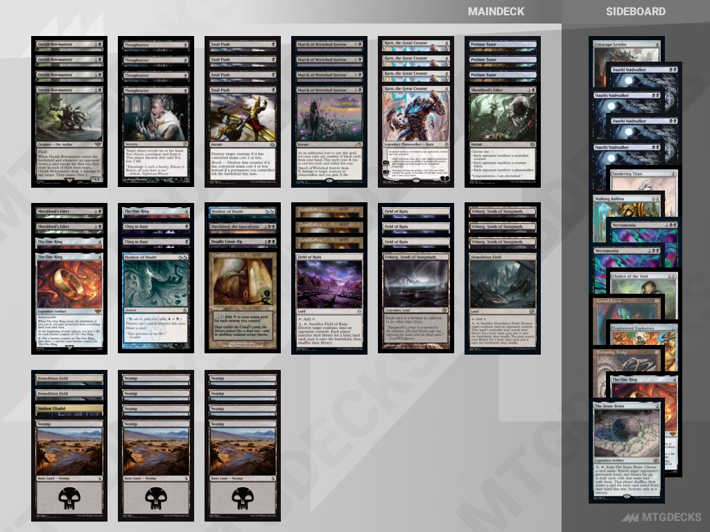 Modern Mono Black deck by Nishimura Yuuki • MTG DECKS