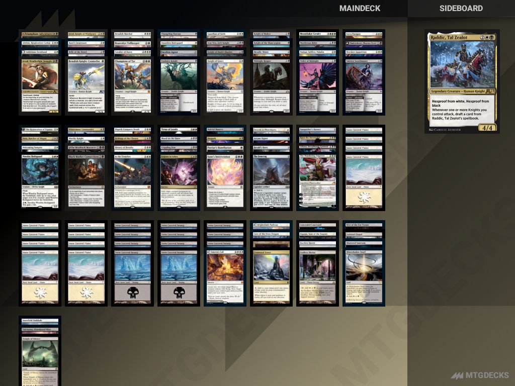 Historic-Brawl Raddic, Tal Zealot deck by MTGA-Assistant-Meta • MTG DECKS