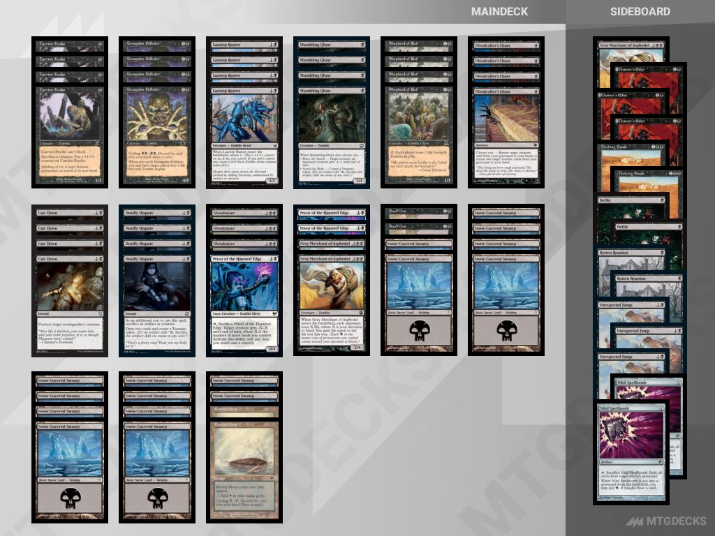 Pauper Mono Black Zombies deck by João Gonçalves • MTG DECKS