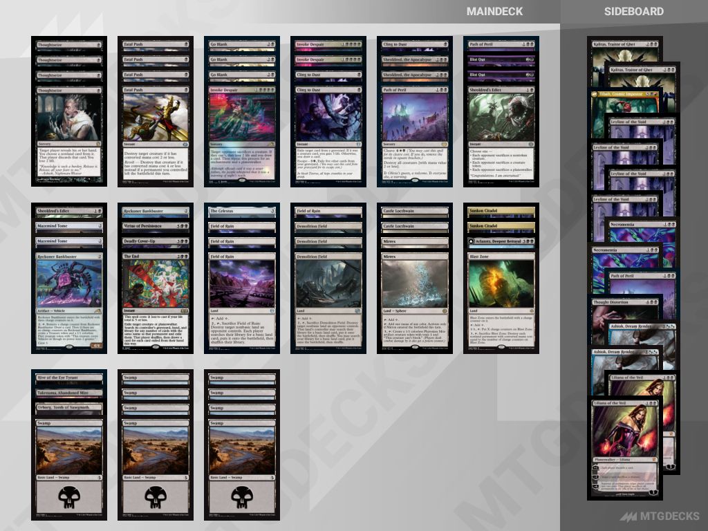 Pioneer Mono-Black Control deck by Joseffadel • MTG DECKS