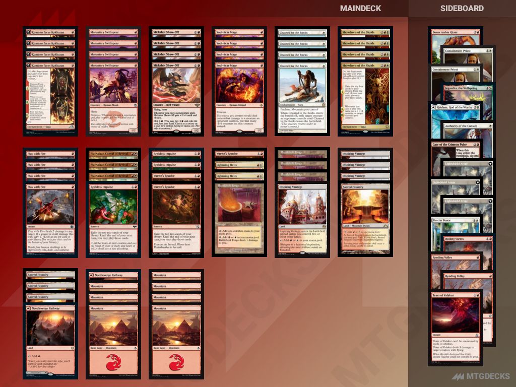 Pioneer Boros Pia deck by Alex Bianchi • MTG DECKS