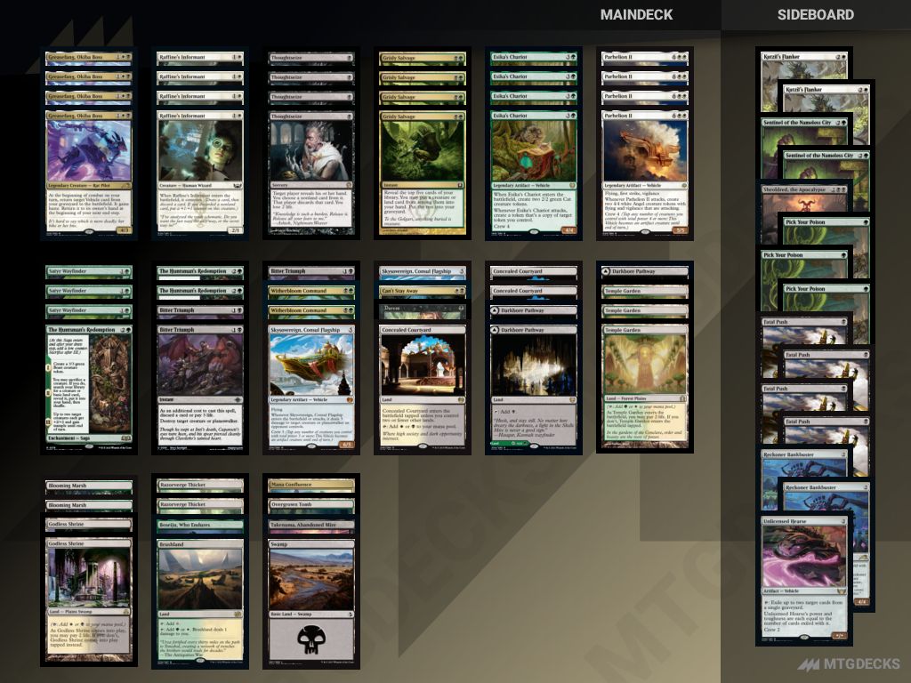 Pioneer Abzan Greasefang deck by rushi_00 • MTG DECKS