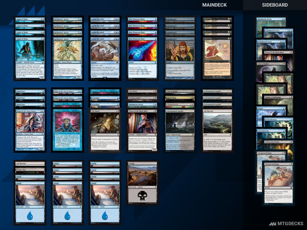 Pauper Dimir Faeries deck by Campanino Fabrizio • MTG DECKS