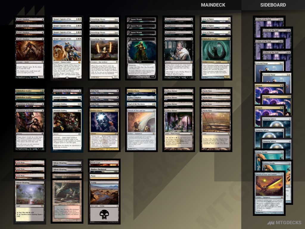 Modern Orzhov Death's Shadow deck by TheJunkDog • MTG DECKS