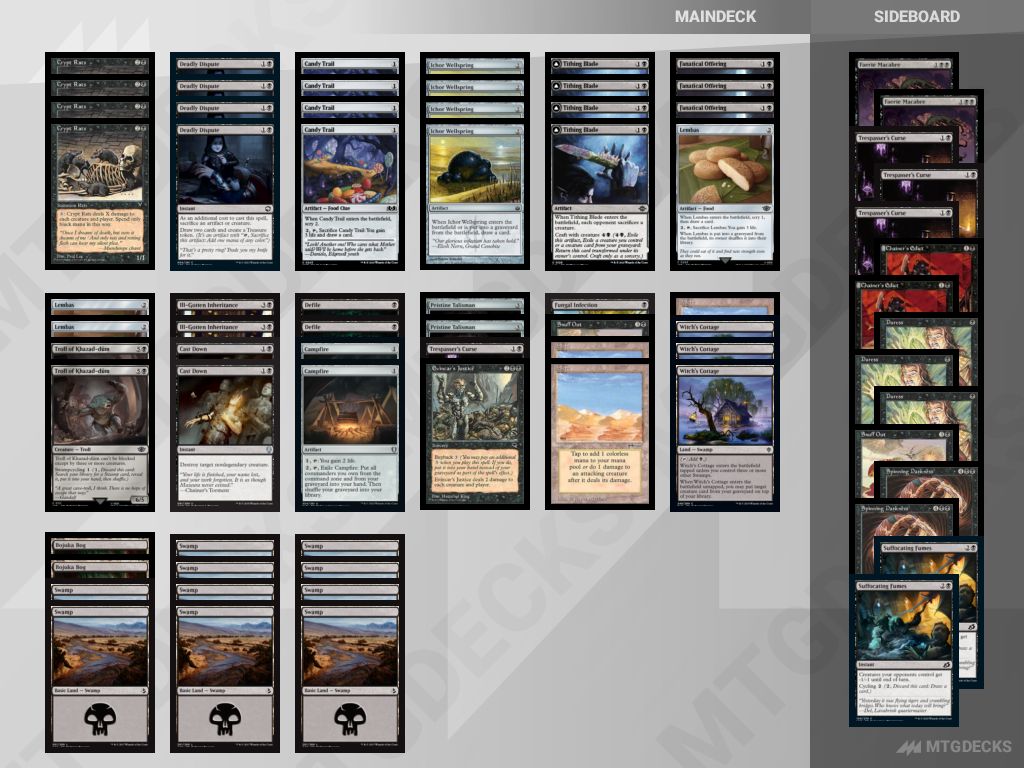 Pauper Mono-Black Control deck by DrJozeca • MTG DECKS