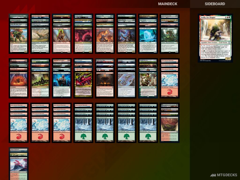 Historic-Brawl Svella, Ice Shaper deck by MTGA-Assistant-Meta • MTG DECKS
