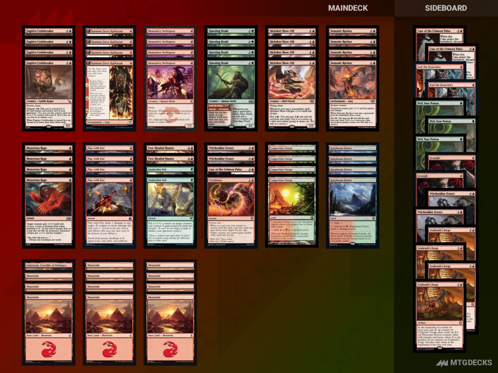 Standard RG Aggro deck by Imada wataru • MTG DECKS