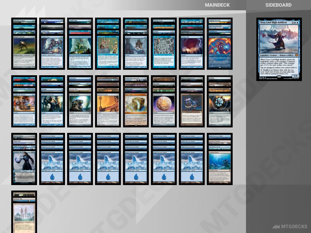Commander Urza, Lord High Artificer deck by Brian Webb • MTG DECKS