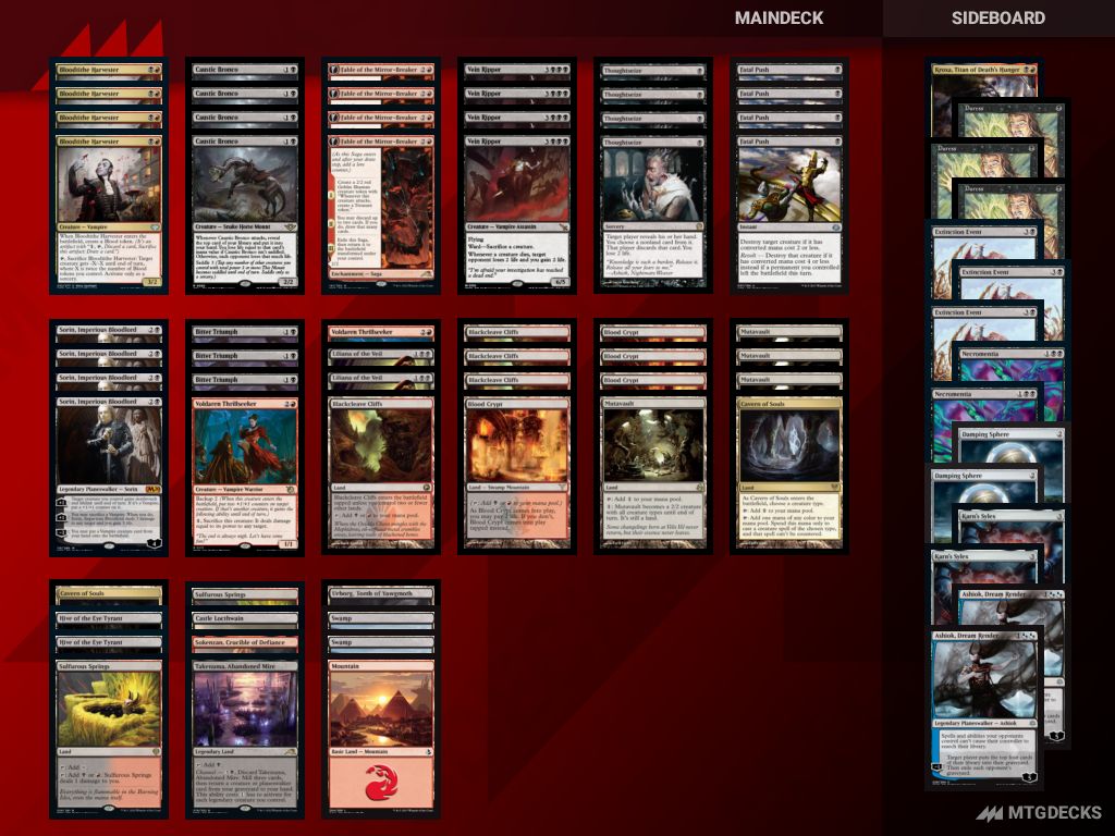 Pioneer Rakdos Vampires deck by IntegralHDK • MTG DECKS