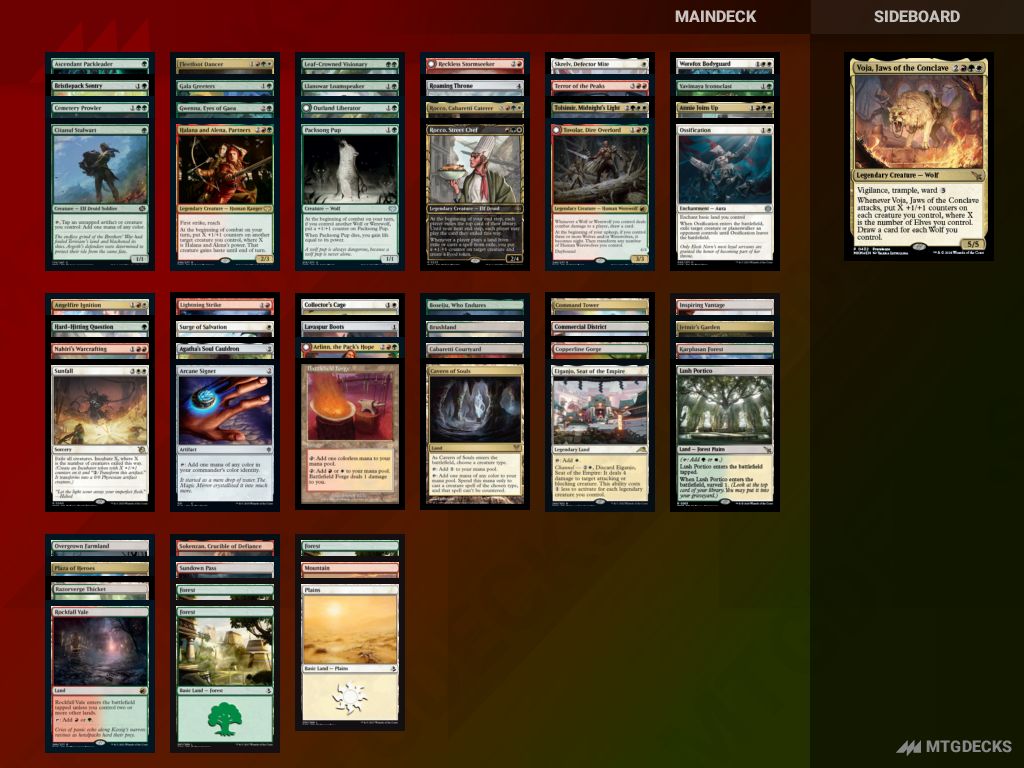 Brawl Voja, Woelf Tribal deck by MojitoLegend • MTG DECKS
