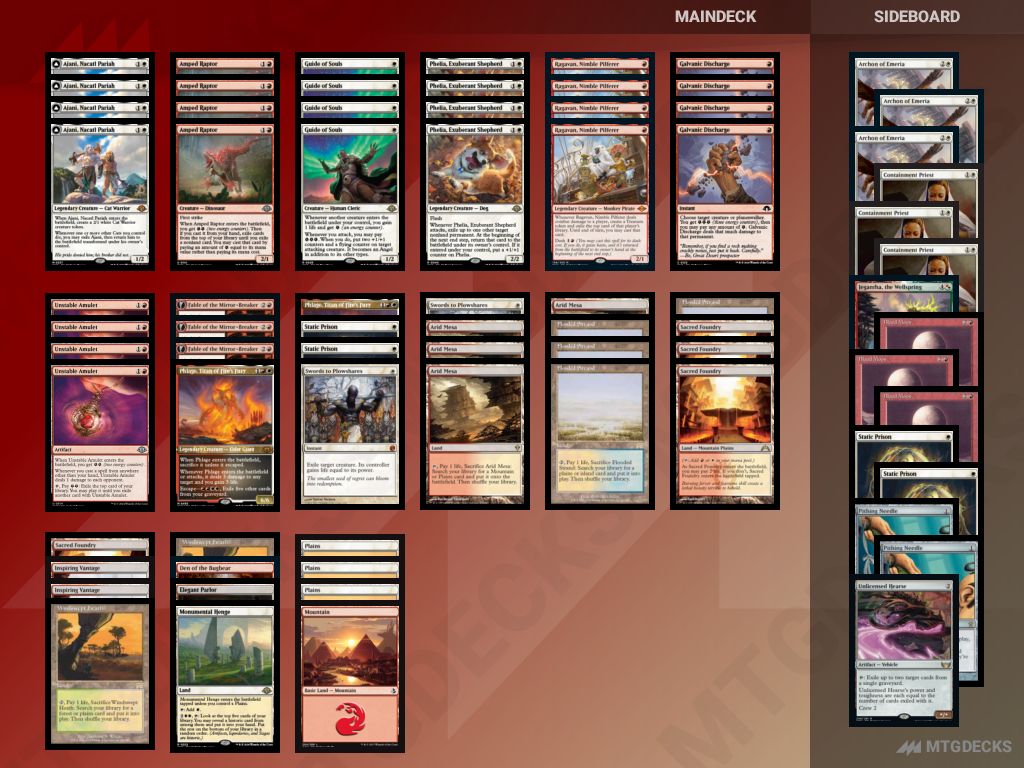 Arena Timeless Boros Energy Moon deck by Korae • MTG DECKS