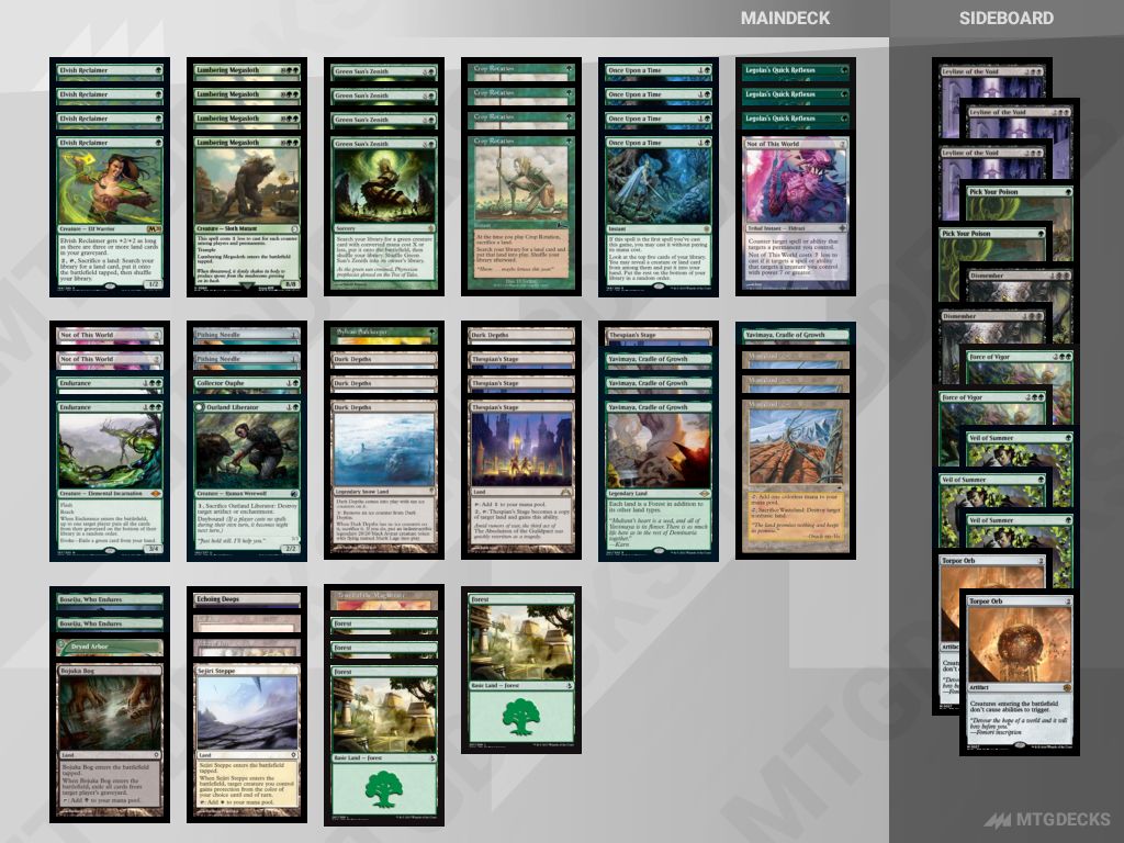 MTG Legacy Mono Green Depths top decks • MTG DECKS
