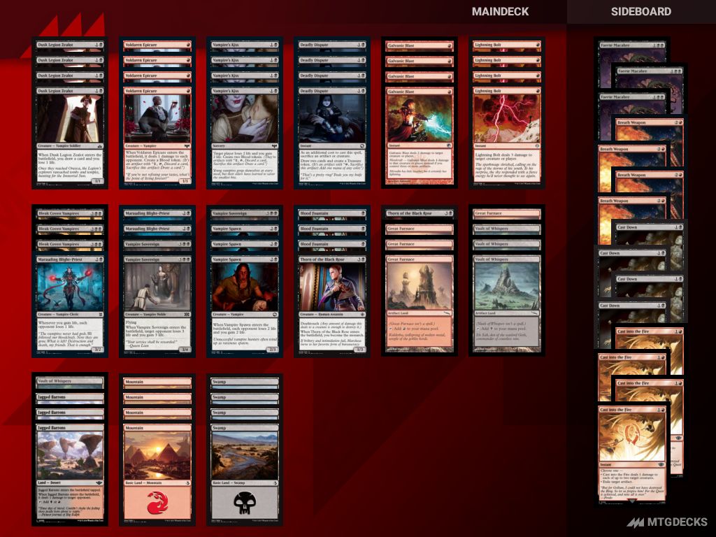 MTG Pauper Rakdos Vampires top decks • MTG DECKS