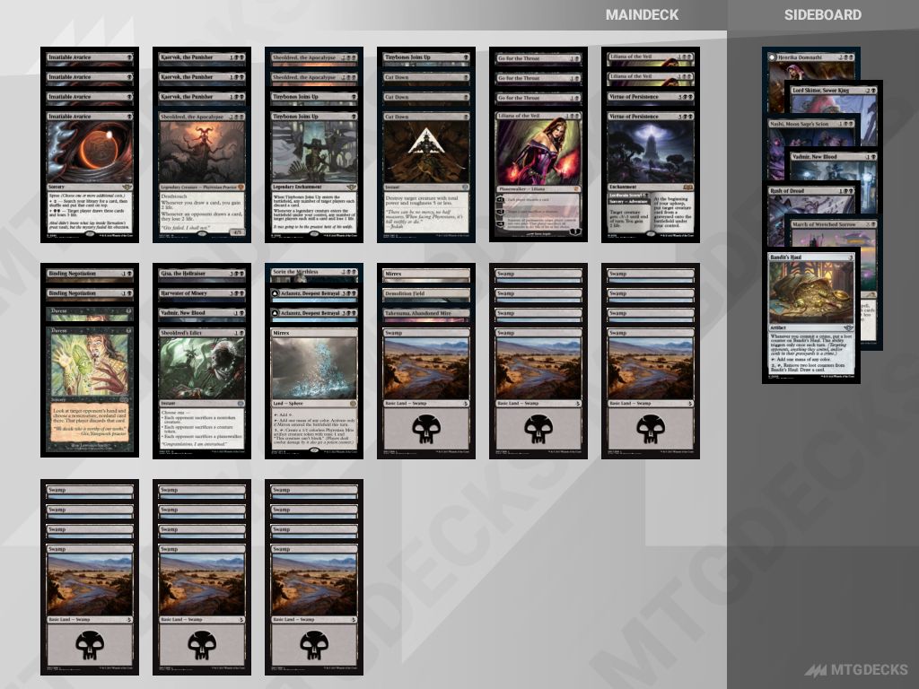 Arena Standard Black Legend deck by Sonio • MTG DECKS