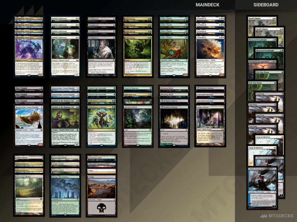 Pioneer Abzan Greasefang deck by bfrye26 • MTG DECKS