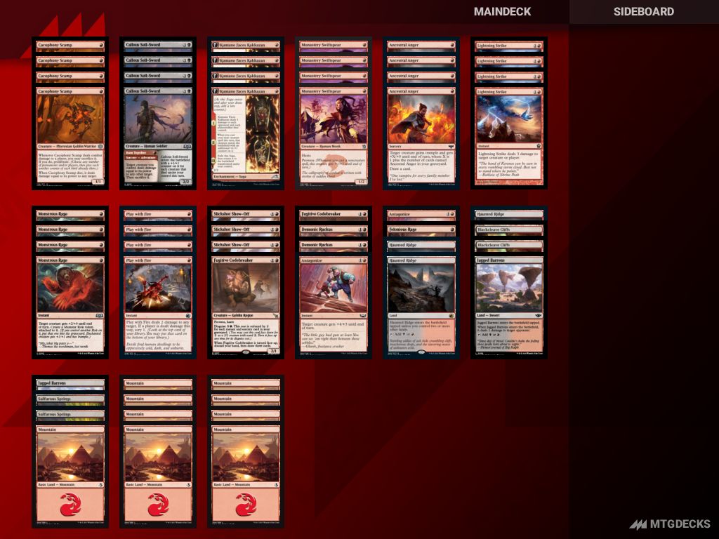 Arena Standard Ranked: Red-Sac deck by gypsywho • MTG DECKS