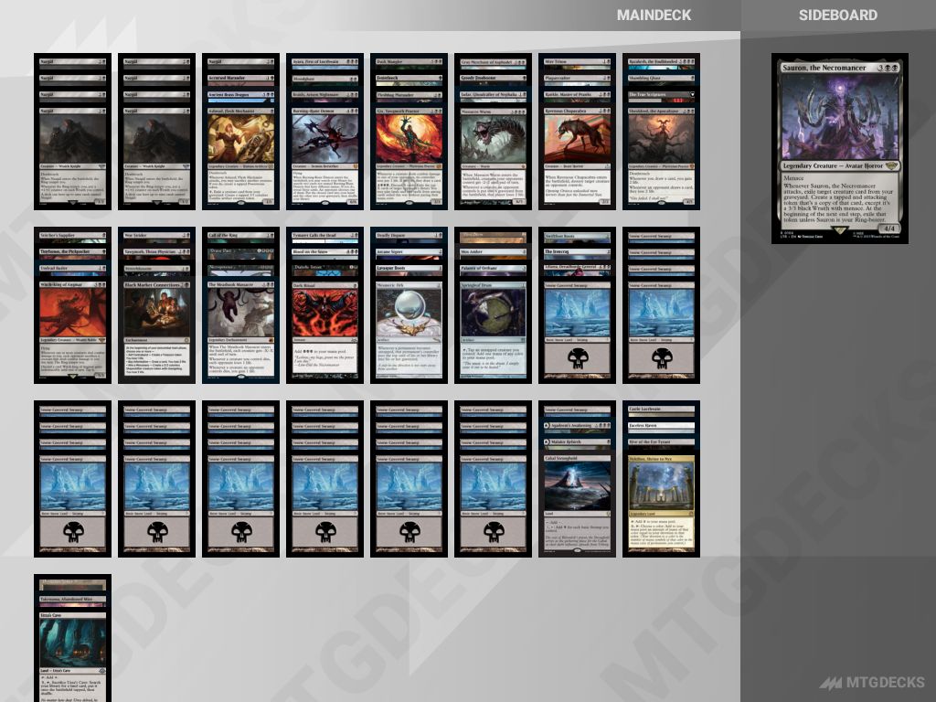 Historic-Brawl Sauron, the Darkside deck by titanovix • MTG DECKS