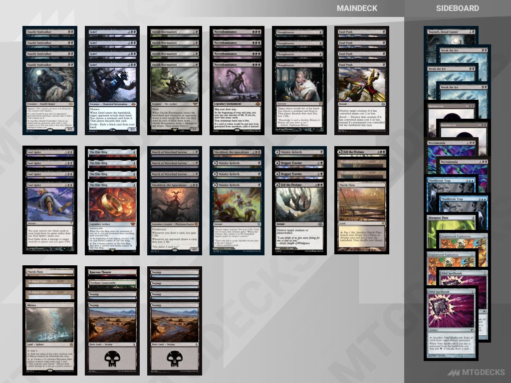 Modern Mono Black deck by Fujimoto Takehiro • MTG DECKS