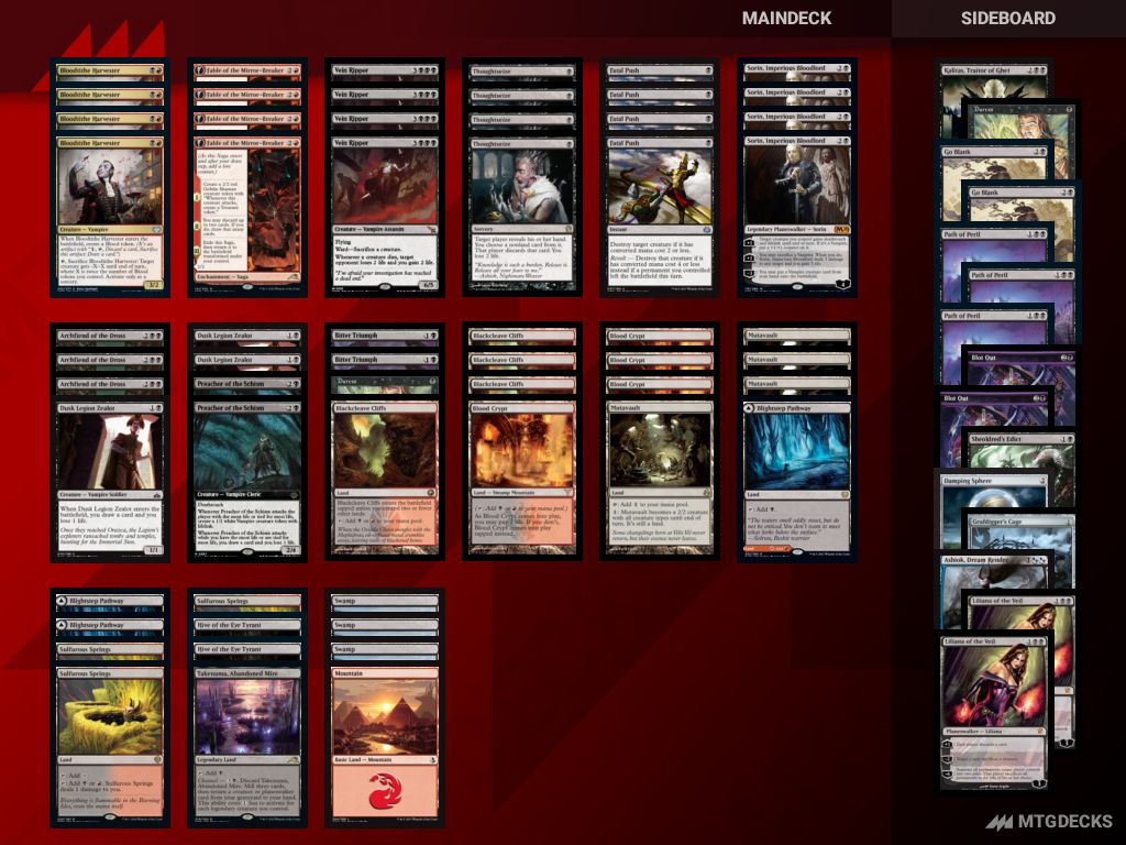 Pioneer Rakdos Vampires deck by Victor Wood • MTG DECKS