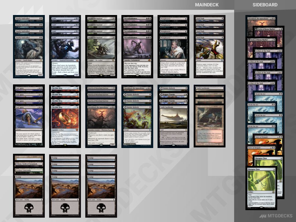 Modern Mono Black deck by Kawate Junpei • MTG DECKS