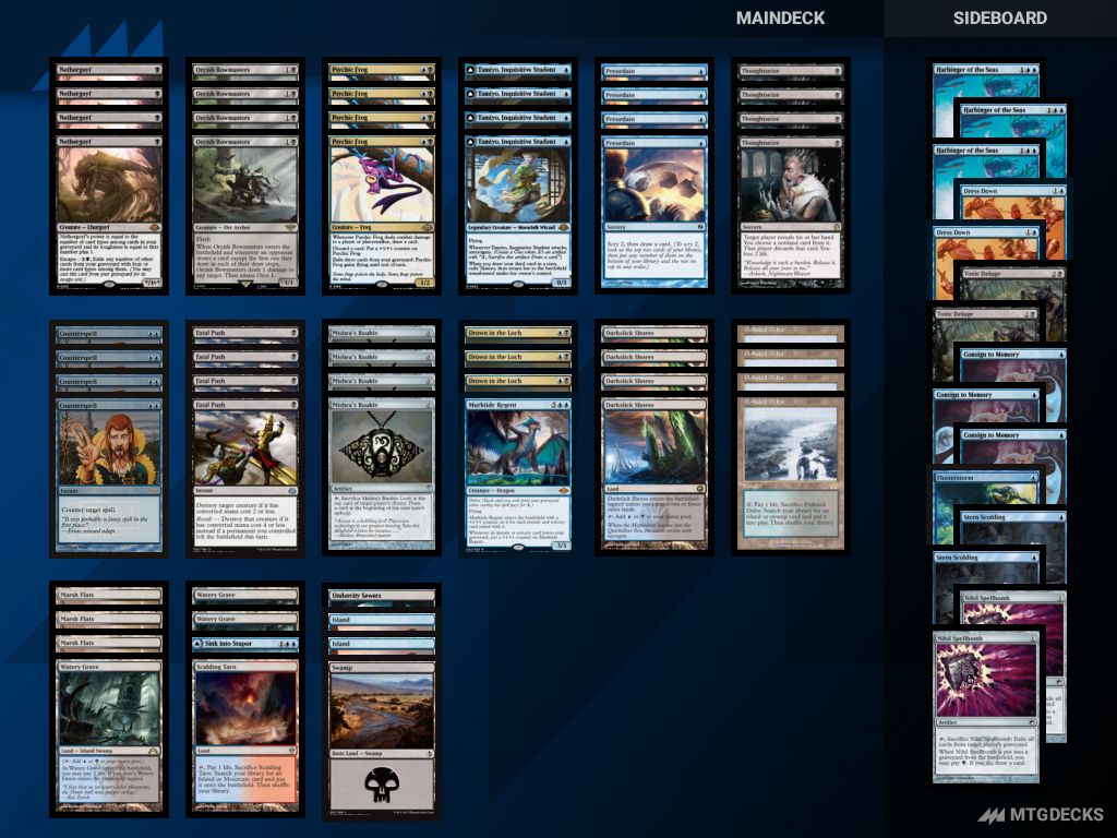 Modern Dimir Nethergoyf deck by Angstschreeuw • MTG DECKS