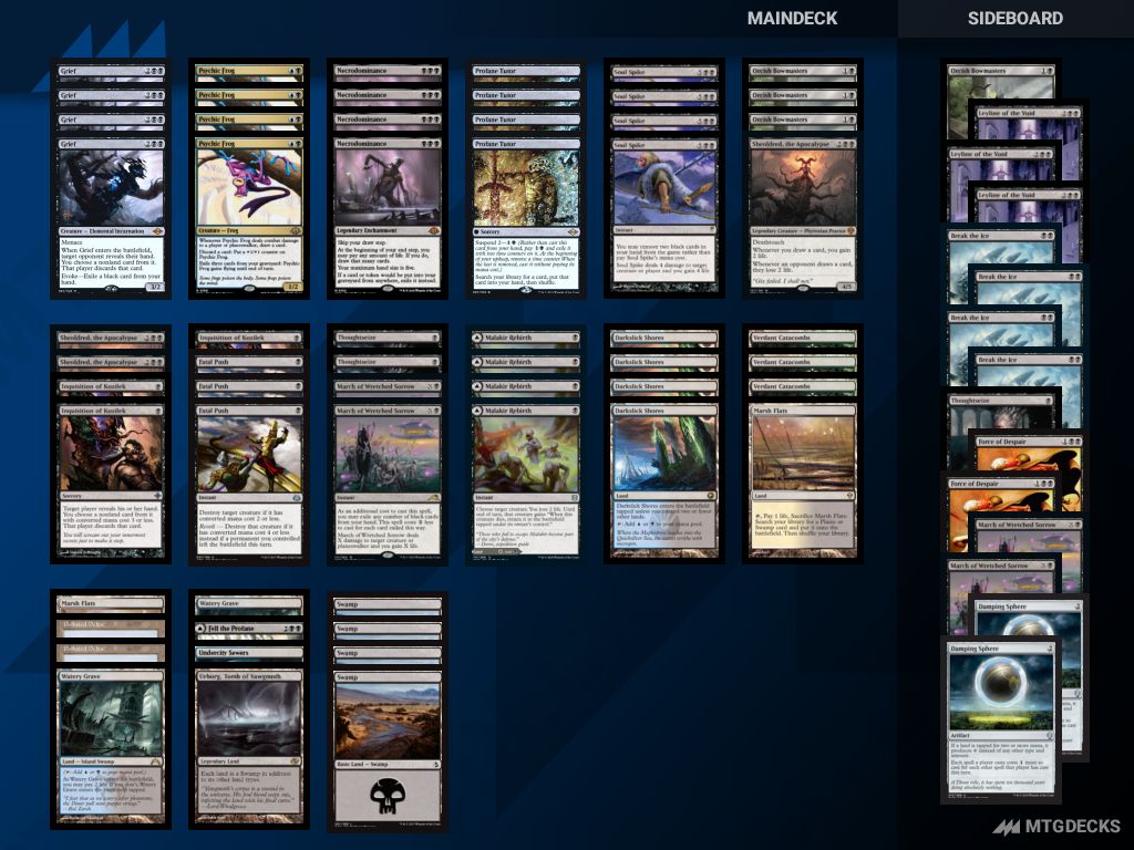 Modern Mono-Black Necro deck by Nils Gutiérrez von Porat • MTG DECKS
