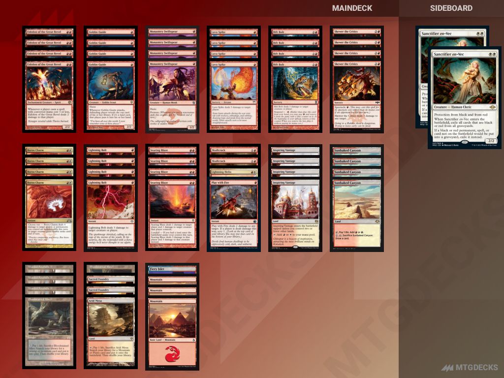 Modern Boros Burn deck by Madolcheon • MTG DECKS