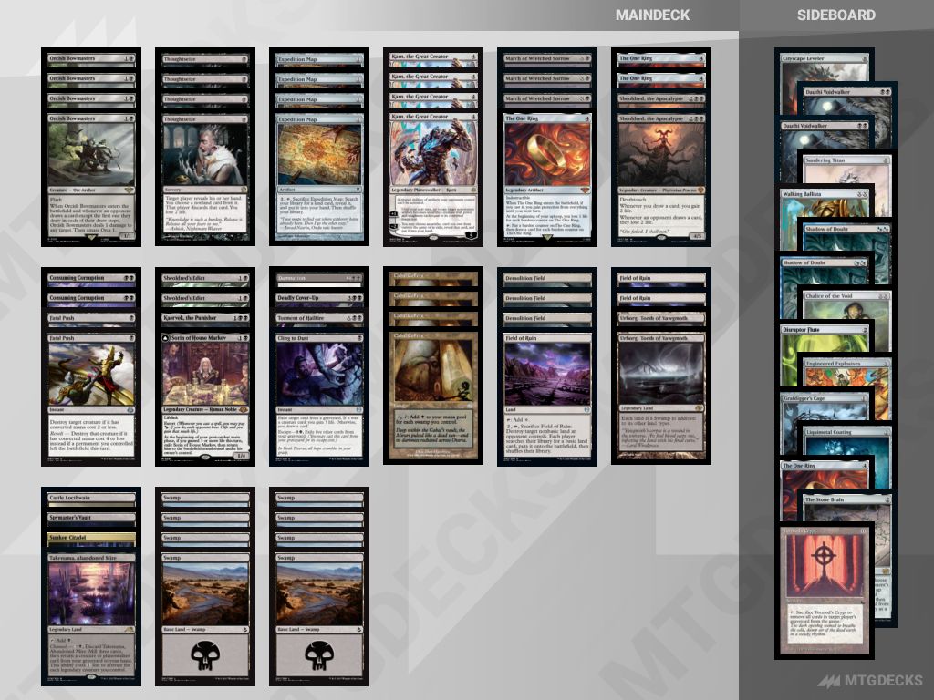 Modern Mono Black deck by Morii Kenta • MTG DECKS