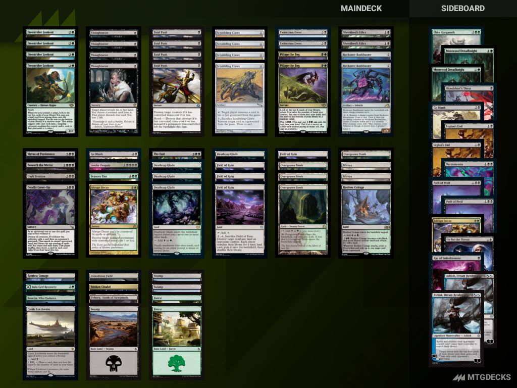 Pioneer Golgari Control - Seasons Past deck by Nolan Thompson • MTG DECKS