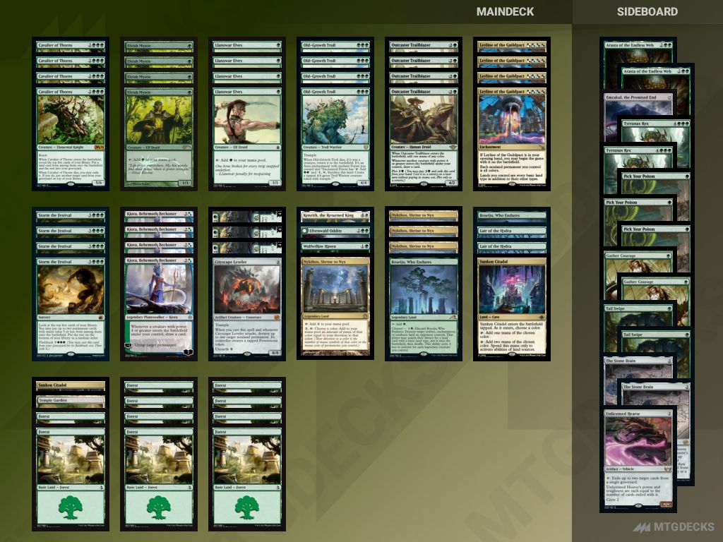 Pioneer Green Devotion deck by Inui Hayato • MTG DECKS