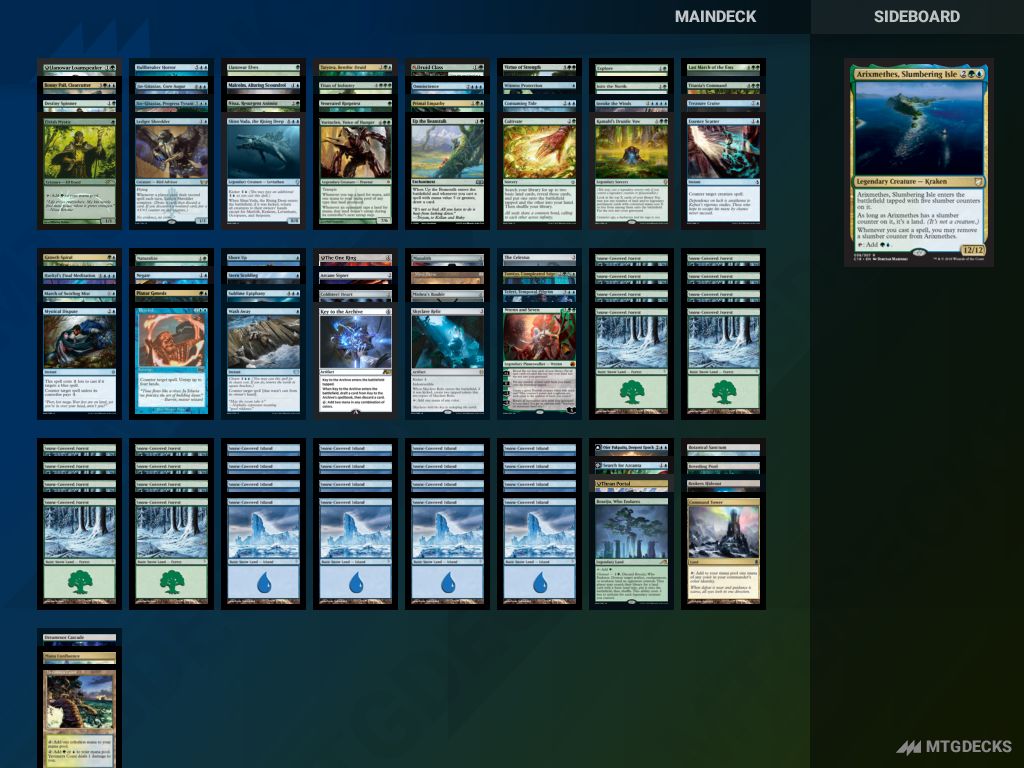 Historic-Brawl Arixmethes, Slumbering Isle deck by MTGA-Assistant-Meta ...