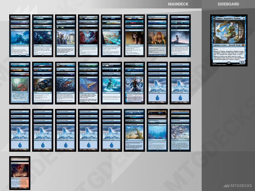 Historic-Brawl Brawl Blue Tamiyo deck by Leizar • MTG DECKS