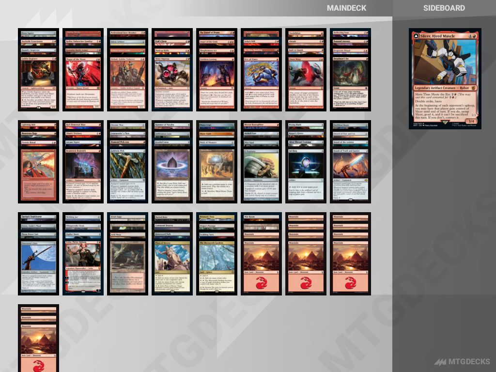 Commander Slicer, Hired Muscle deck by Hayden Dilg • MTG DECKS