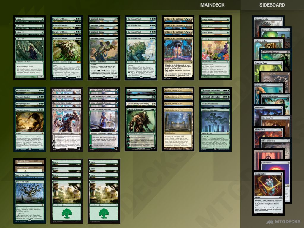 Modern Mono Green Devotion deck by Tinker_deck • MTG DECKS