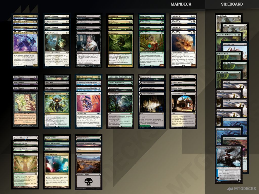 Pioneer Abzan Greasefang deck by Takeuchi Ryota • MTG DECKS