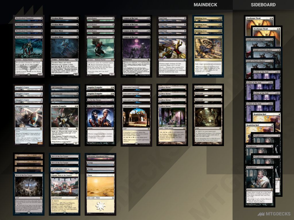 Pioneer Orzhov Skeletons deck by Nakahara Hiroak • MTG DECKS