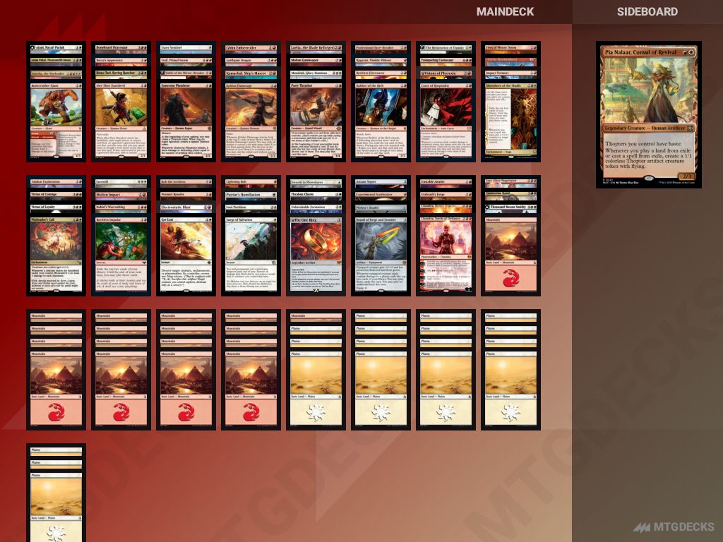Historic-Brawl Pia deck by samsam1213 • MTG DECKS