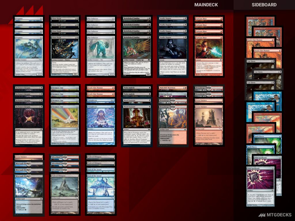 Pauper Afinidade deck by Rauryson • MTG DECKS