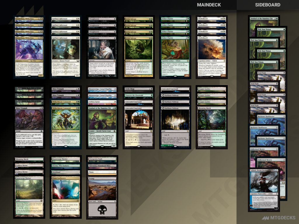 Pioneer Abzan Greasefang deck by rushi_00 • MTG DECKS