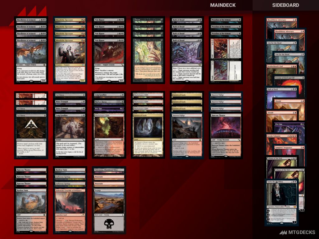 MTG Standard Outlaws of Thunder Junction Rakdos Vampires top decks ...