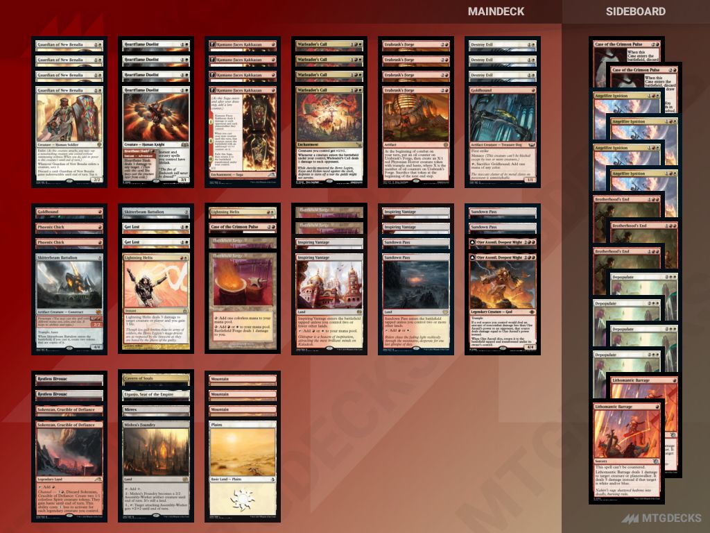 Standard WR Aggro deck by Yamada Kouta • MTG DECKS